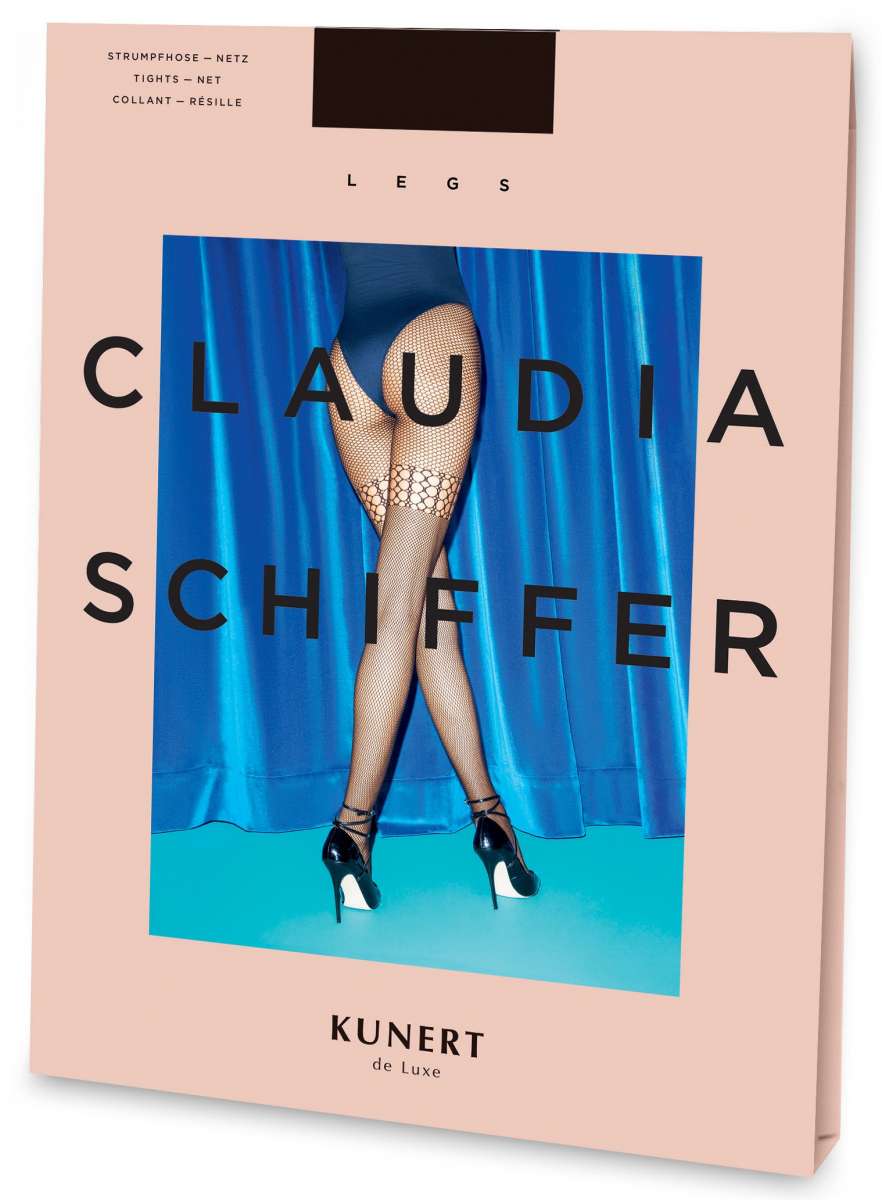 Claudia Schiffer Legs Style No. 3 KUNERT de Luxe - Mock hold up fishnet ...